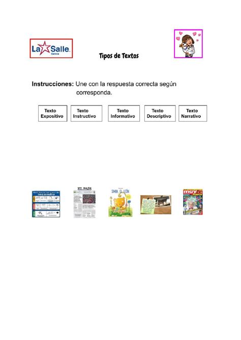 Tipos De Texto Free Interactive Worksheets 687000