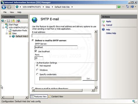 Config Smtp Iis7 Windows Server 2008
