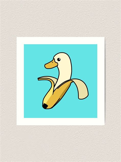 Banana Duck Cute Funny Cartoon Art Print By Patrick10reyes Redbubble