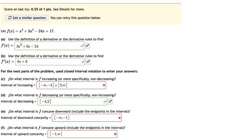 Solved Score On Last Try Mathbf Of Chegg
