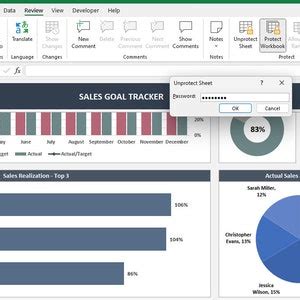 Sales Goal Tracker Excel Template Sales Target Salesman Tracking Etsy