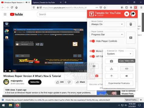 Tweaks For Youtube Majorgeeks2