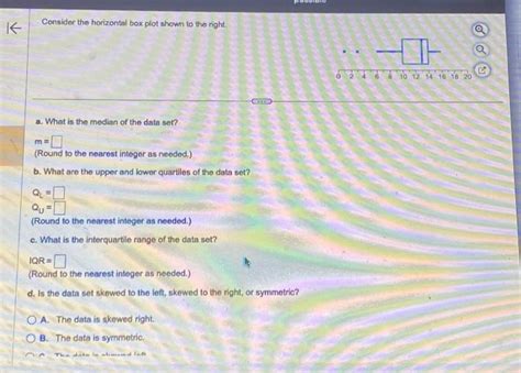 Solved Consider The Horizontal Box Plot Shown To The Right