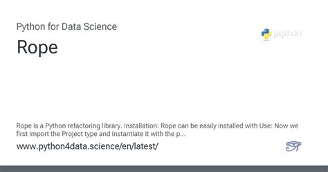 Rope Python For Data Science 24 3 0