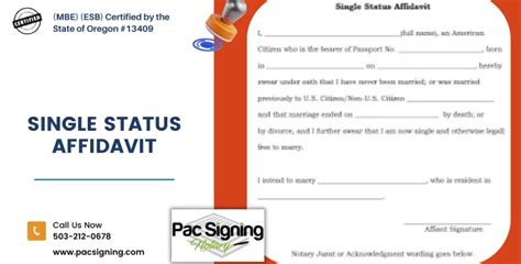 Single Status Affidavit Explained Where To Obtain And Its Significance