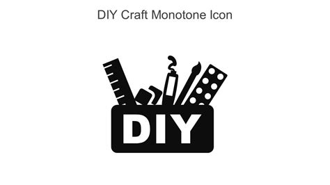 Diy Craft Monotone Icon In Powerpoint Pptx Png And Editable Eps Format Ppt Slide