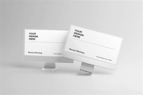 Premium PSD Minimalist Computer Mockup With Realistic Scene And