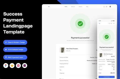 Success Payment Landing Page Template