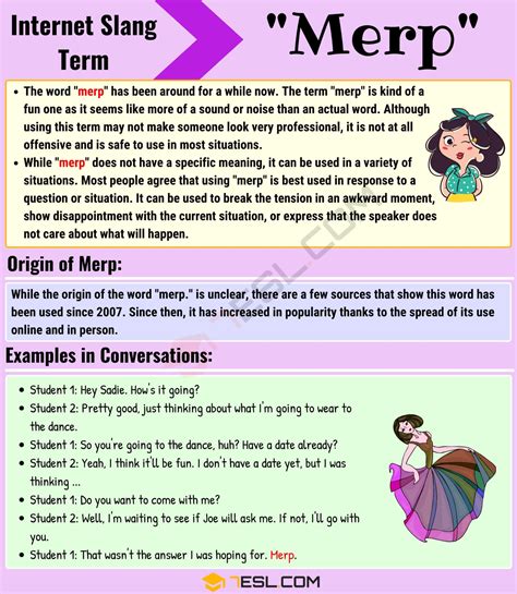 Merp Meaning Origin And Examples • 7esl