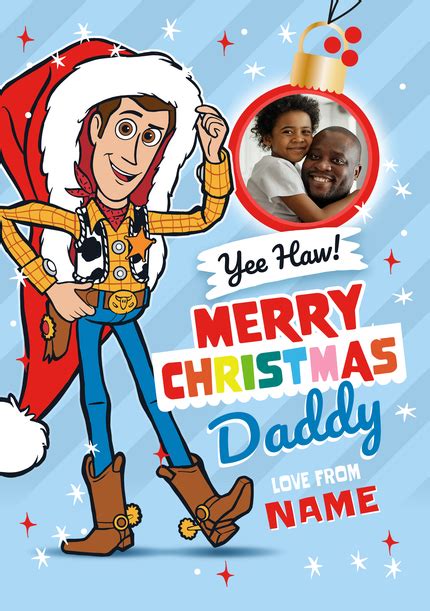 Toy Story Daddy Christmas Photo Card Funky Pigeon