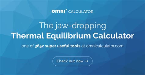 Thermal Equilibrium Calculator