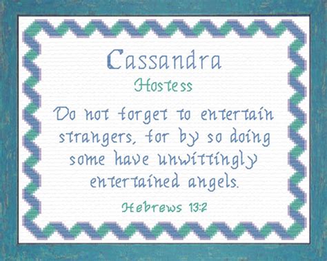 Cassandra Name Blessings Personalized Cross Stitch Design From Joyful Expressions Cross