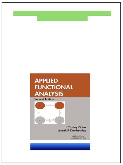 Applied Functional Analysis 2nd Edition J Tinsley Oden Available All Format Pdf Operator