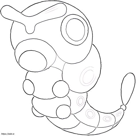 Caterpie Pokémon De Colorat