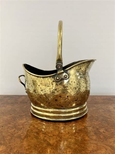 Victorian Brass Helmet Coal Scuttle 1880s For Sale At Pamono