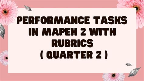 Test Rubrics For Mapeh Grade 2 Test Assessment Music Vrogue Co