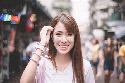 可爱的中国女孩在泰国