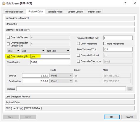 Generate HSR PRP Traffic Using A Custom Protocol Script