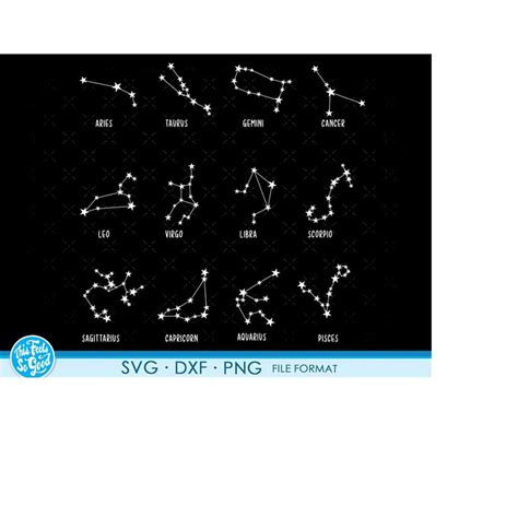 Constellation Svg Png Zodiac Star Map Svg Stars Svg Png A Inspire