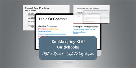 Bookkeeping Standard Operating Processes Guidebooks Qbo And Rewind
