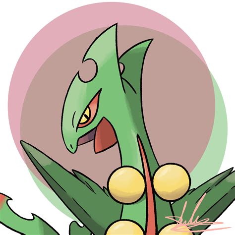 How To Draw Mega Sceptile
