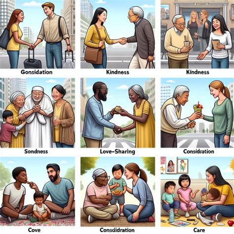 Gratitude And Love Collage Moments Of Kindness And Care Ai Art