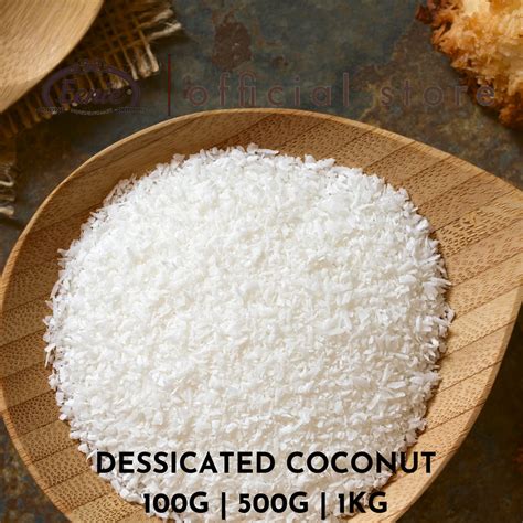 Desiccated Coconut Flake Kelapa Kering 100g 500g Halal Shopee