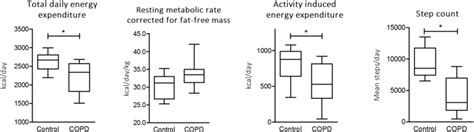 Components Of Energy Balance Of Healthy Controls N 6 And Copd