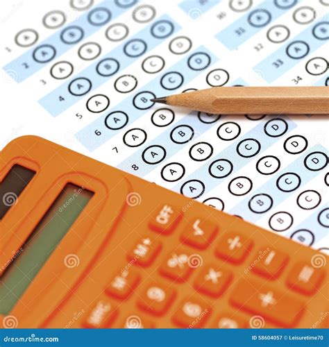 Test Score Sheet Royalty Free Stock Image 42710314