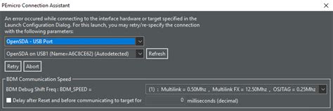 Solved Frdm Kl46z Pemicro An Error Occured While Connecting To The