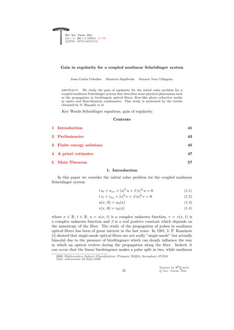 Pdf Gain In Regularity For A Coupled Nonlinear Schrödinger System