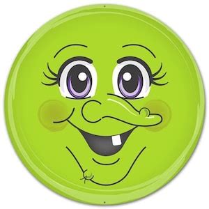Green Witch Face Metal 12 Inch Sign Witch Sign Witch Face Sign For