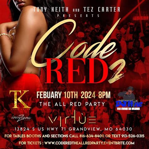 Codered 2 The All Red Party Virtue Grandview 10 February To 11