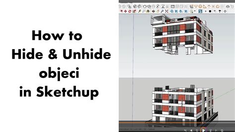 How To Hide And Unhide Object In Sketchup Sketchup2021 Viral Youtube