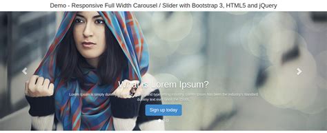 How To Create Responsive Full Width Carousel Slider With Bootstrap 3 Html5 And Jquery