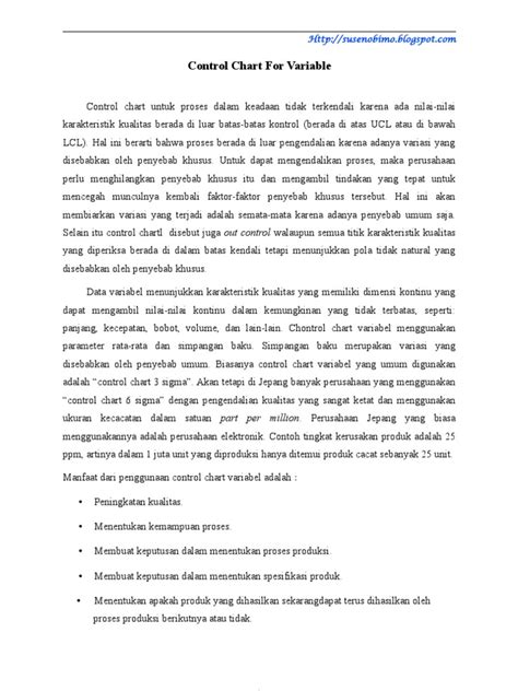 Control Chart Variable Pdf Teknologi And Rekayasa