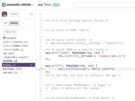 Basic Node And Express Serve JSON On A Specific Route JavaScript