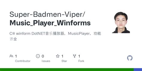 Github Super Badmen Vipermusicplayerwinforms C Winform Dotnet