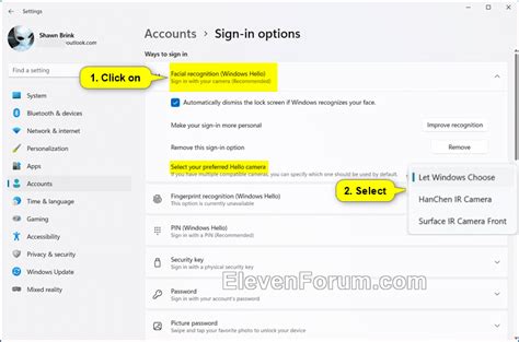 Select Preferred Windows Hello Camera For Facial Recognition In Windows 11 Windows 11 Forum