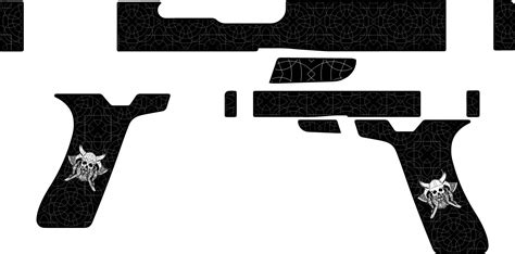 Artstation Glock 34 Gun Template Design Viking Vector File Black White Vector Outline Or Line