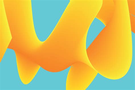 Abstract Yellow Gradient Wave On Blue Gradient Background Suitable For Landing Page And Desktop