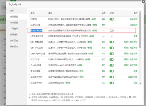 bt宝塔面板nginx防火墙请求过滤及get post ua过滤设置介绍 虾皮路
