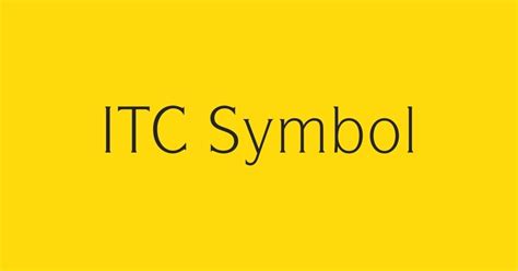Font ITC Symbol Download And Install On The WEB Site