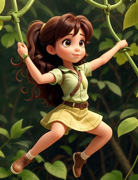 Beautiful Jungle Girl Swinging On Vine By Aivoodoo On Deviantart