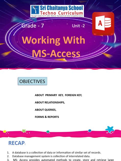unit 2 advanced ms access pdf databases relational database