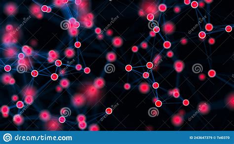 Abstract Plexus Structure Of Many Glowing Lines And Particles Network Connection Structure