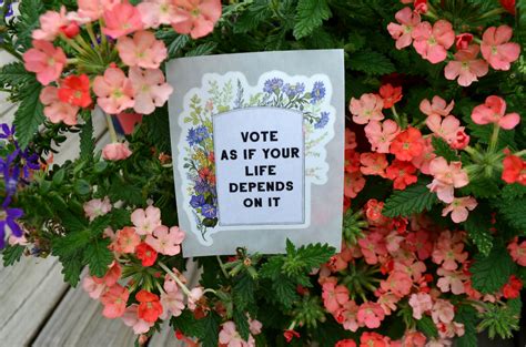 Feminist Sticker Vote As If Your Life Depends On It Etsy