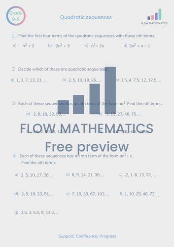 Quadratic Sequences For Gcse Teaching Resources