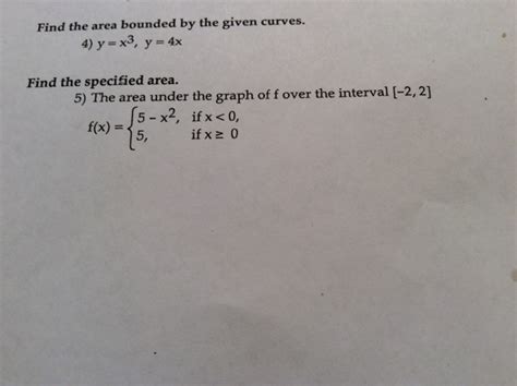 Solved Find The Area Bounded By The Given Curves Y X3