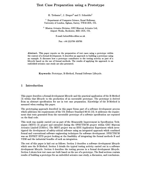 Fillable Online Test Case Preparation Using A Prototype Fax Email Print